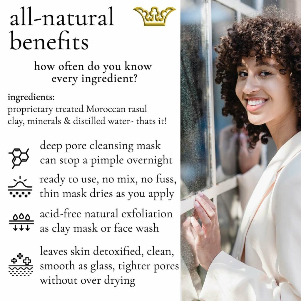GUNILLA® Skin Perfecting Clay Mask -All-Natural. Detox, Refine, Purifying
